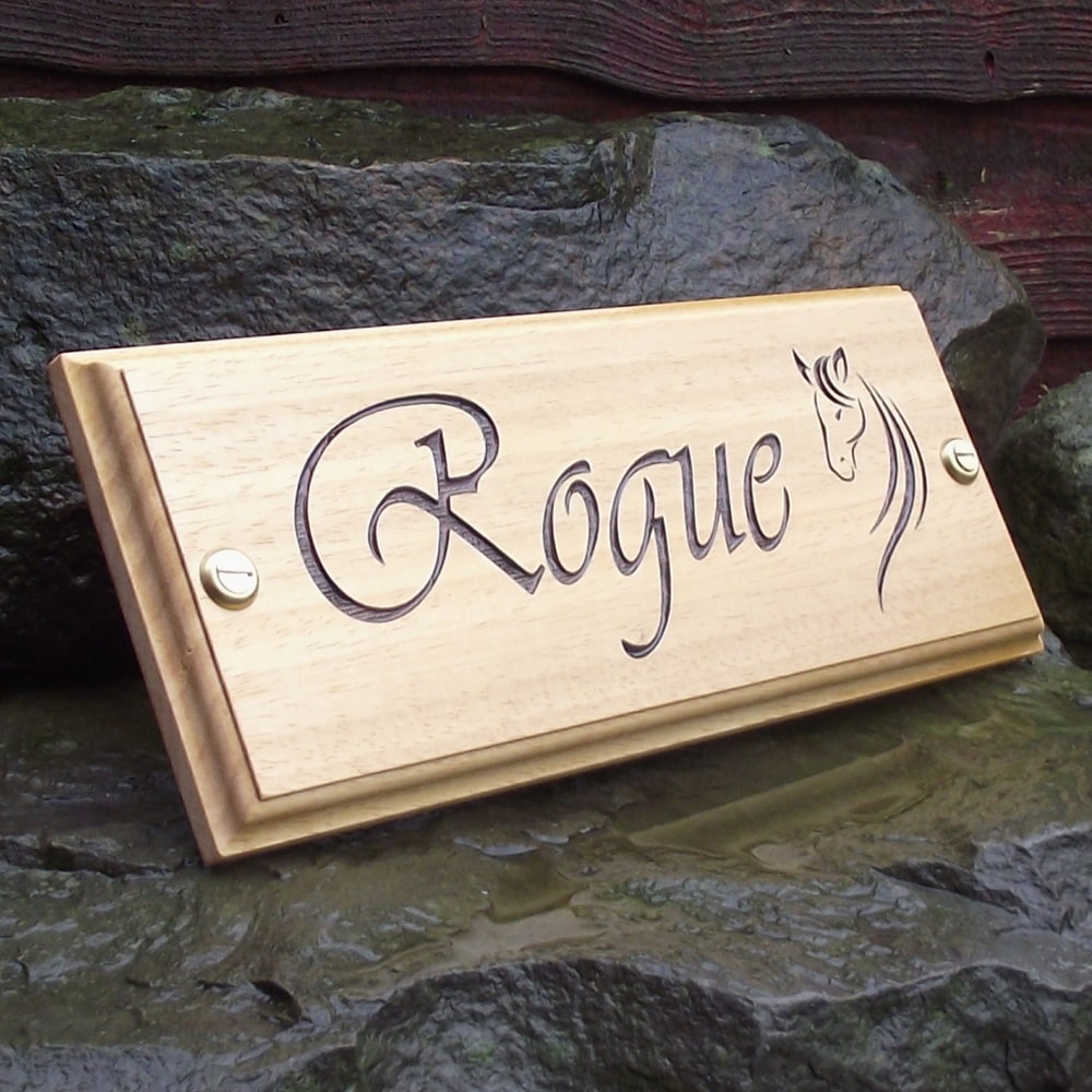 Stable Name Plate - Vivaldi & Horse Logo | Kirkby Stringer