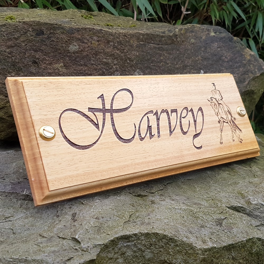 Stable Name Plate - Vivaldi & Dressage Logo | Stable Name Plates